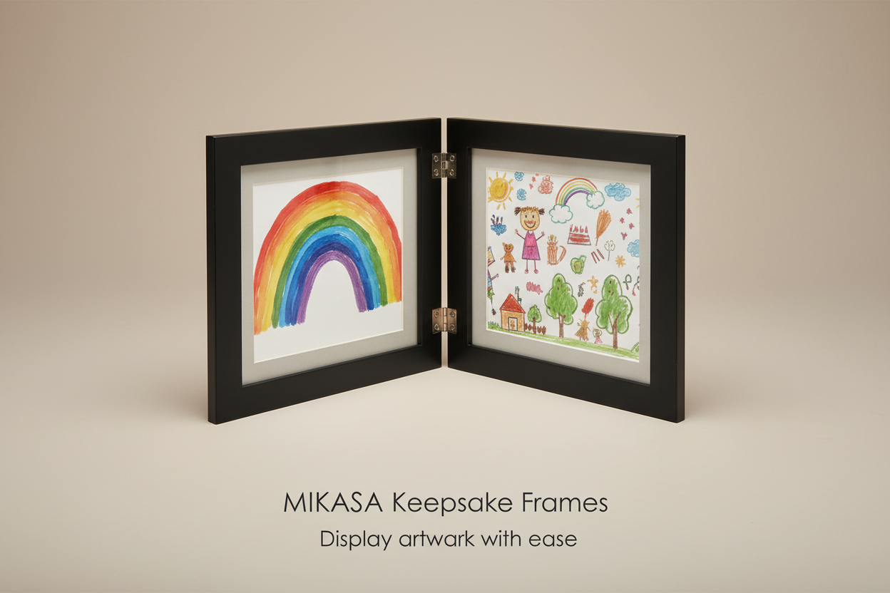 Mikasa Keepsake Frames Set of 2 - Black Book-Style Display Frames for ...